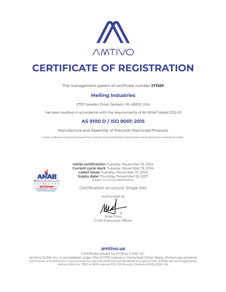 Melling Industries | Melling Tool Company